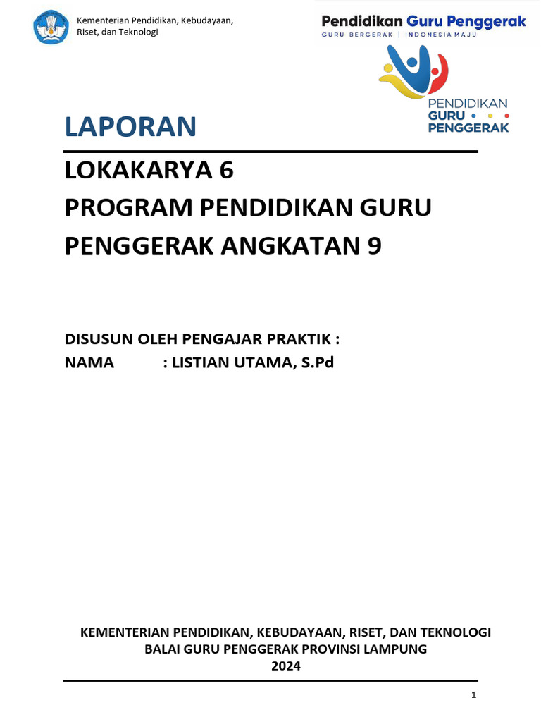 LAPORAN LOKAKARYA 6 FIX | PDF