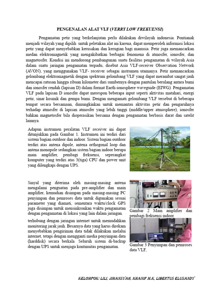 Pengenalan Alat VLF (Verry Low Frekuensi) | PDF