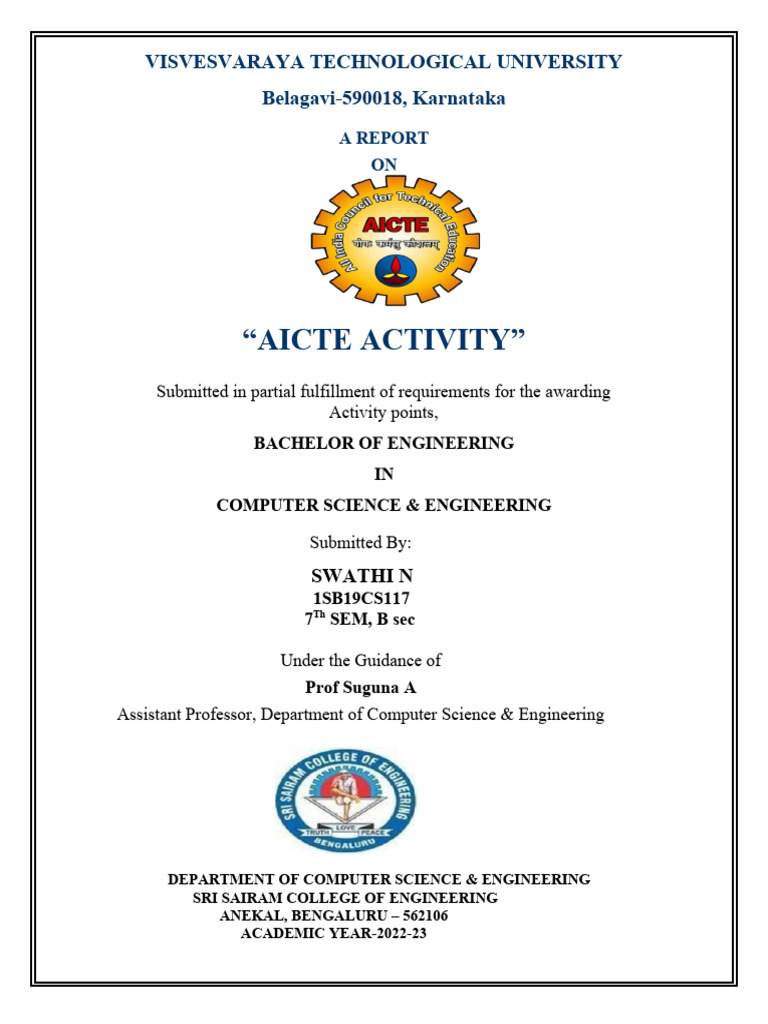 Swathi n Aicte Final Report | PDF | Water Conservation | Reclaimed Water