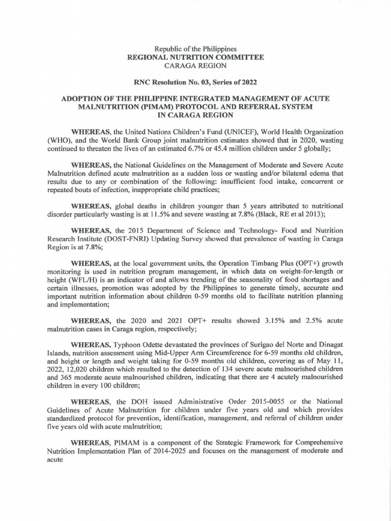 RNC Resolution No. 03 s2022 - Adoption of The Philippine Integrated ...