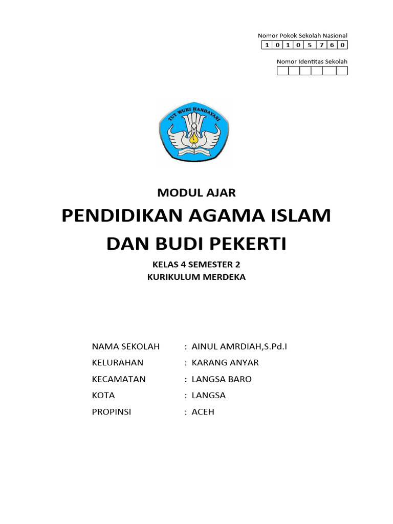 Modul Ajar KLS 4 SMTR 2-1 | PDF