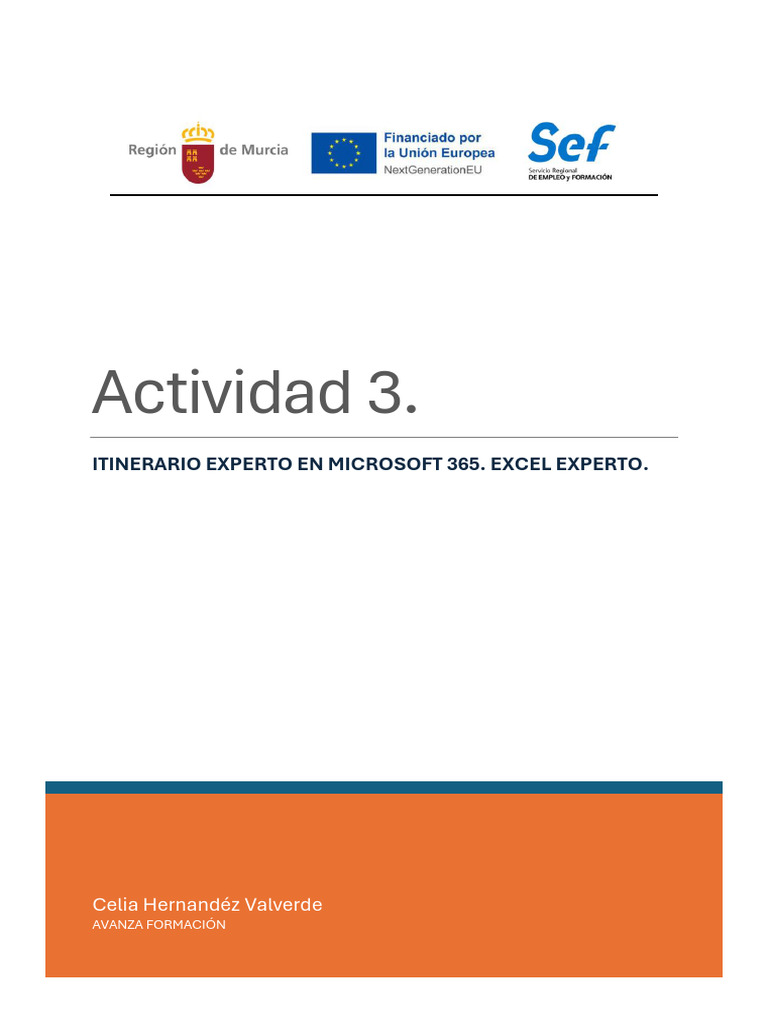 Actividad 3 | PDF | Microsoft Excel | Hoja de cálculo