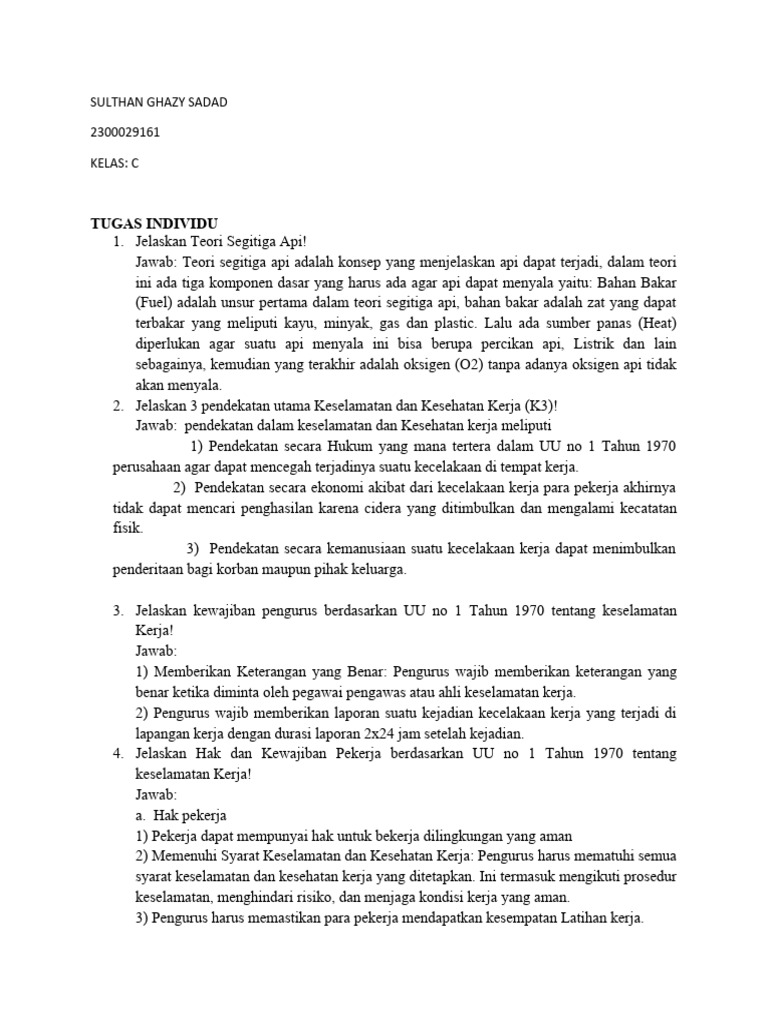 Soal Dasar K3 | PDF