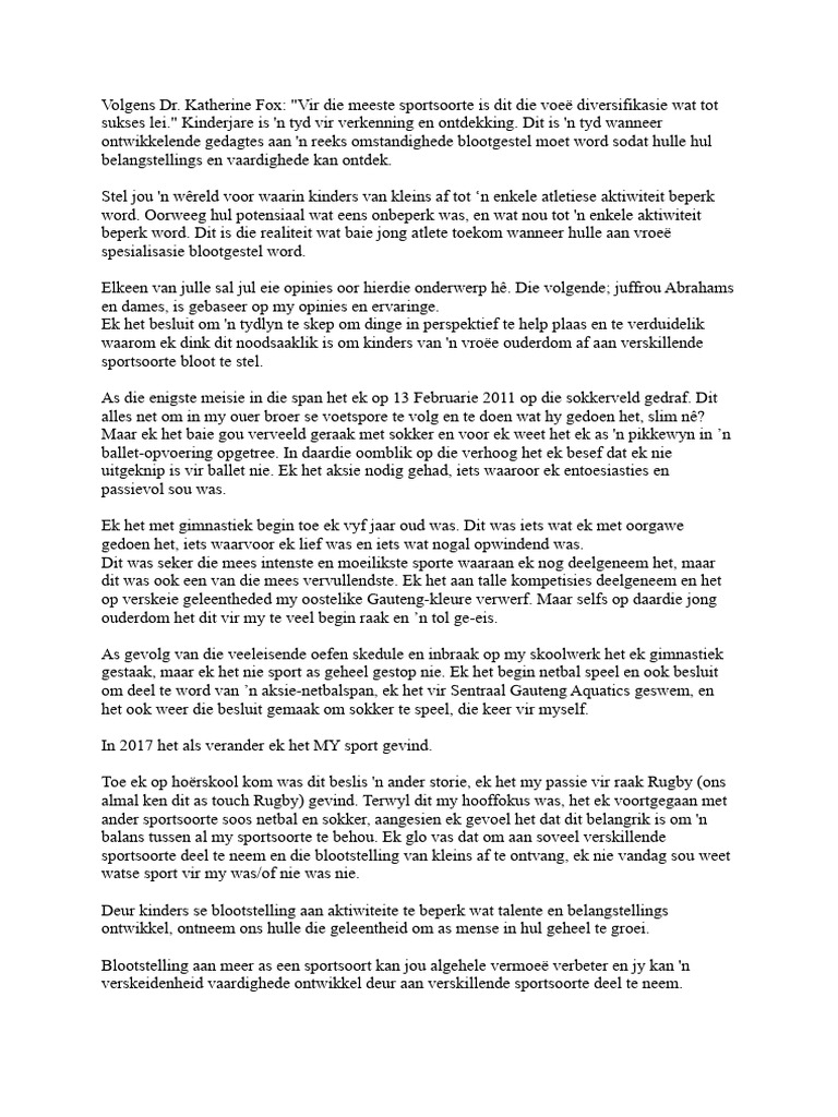 Afrikaanse Toespraak | PDF