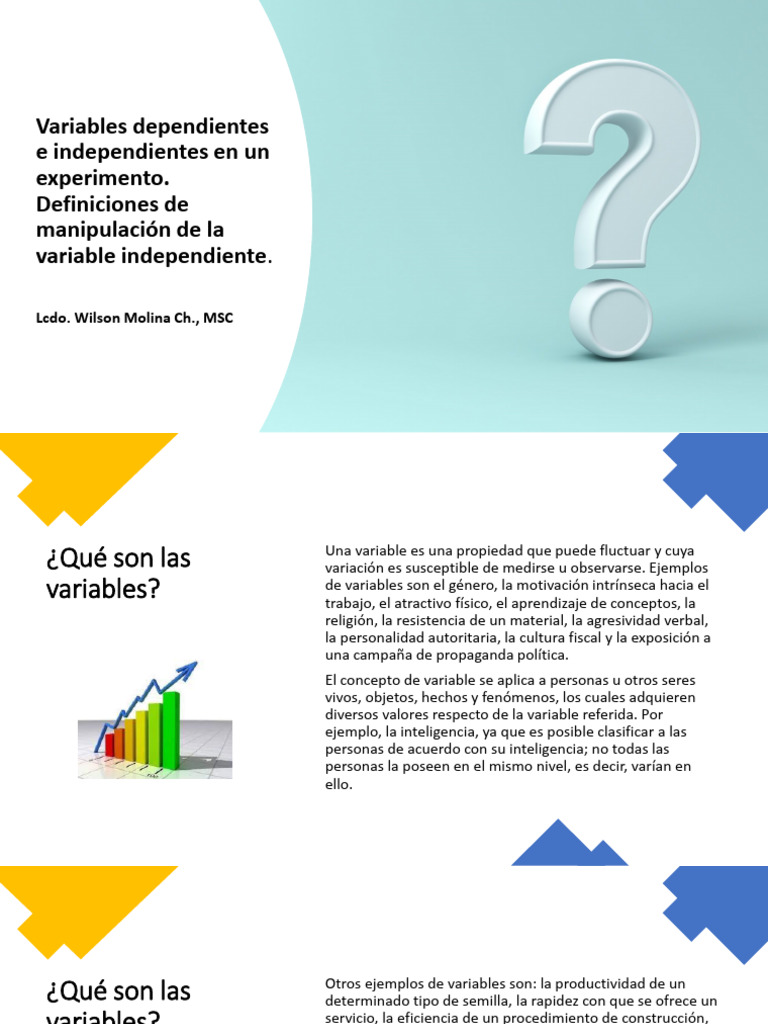 Variables en Experimentos Científicos | PDF | Experimentar | Grupos de ...