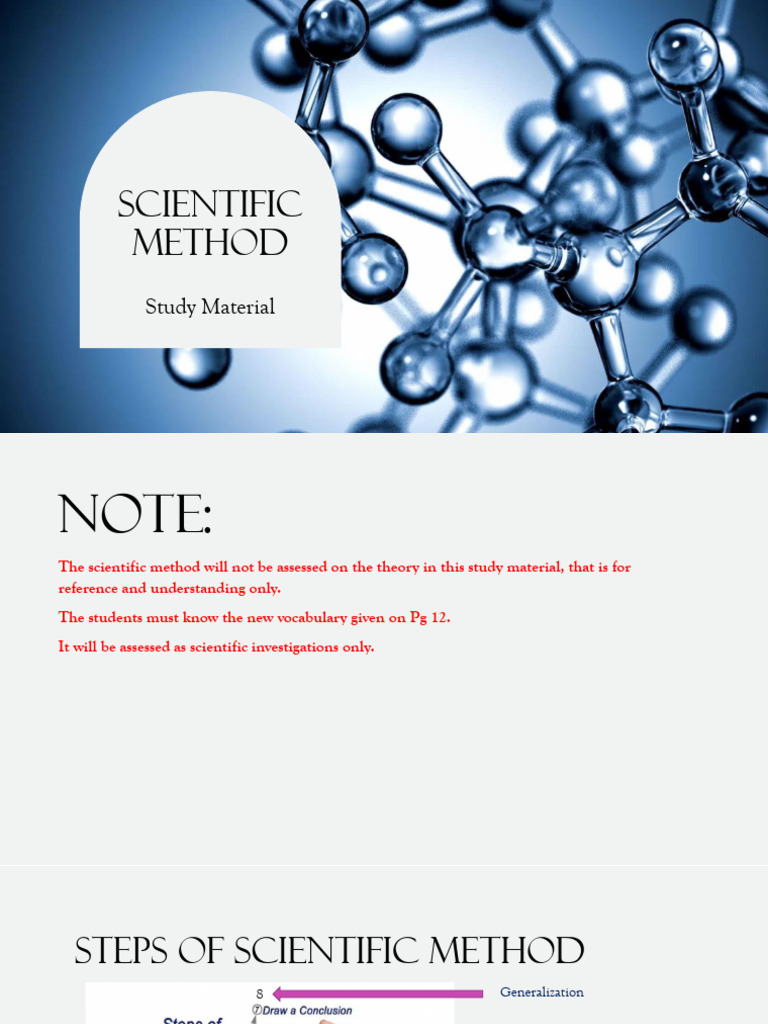 Scientific Method - Study Material | PDF | Career & Growth | Science ...