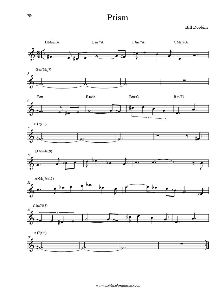 Prism Bill Dobbins C BB Eb | PDF