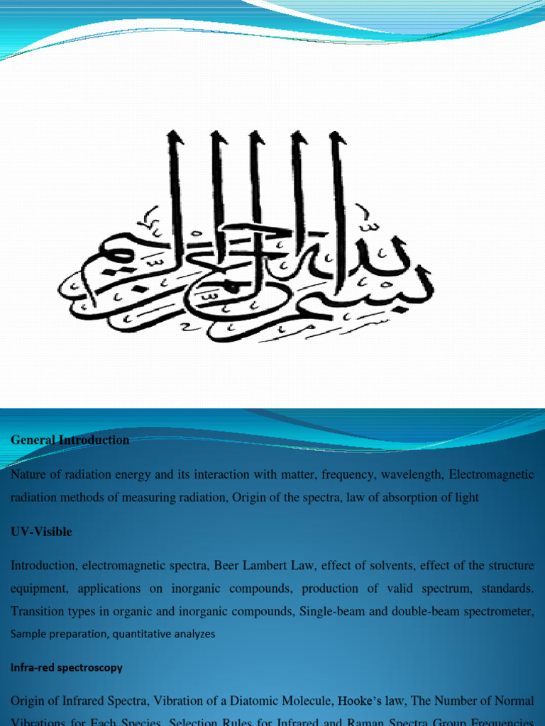 Uv Vis 1 Pdf Spectroscopy Infrared Spectroscopy