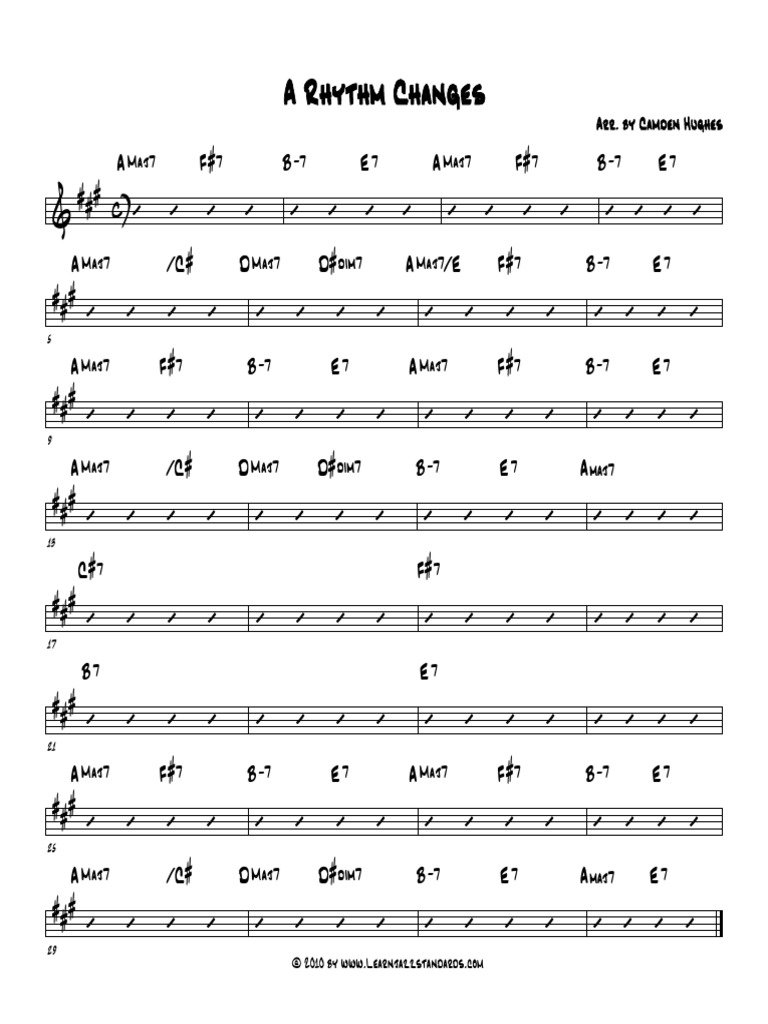 A Rhythm Changes C Instruments | PDF