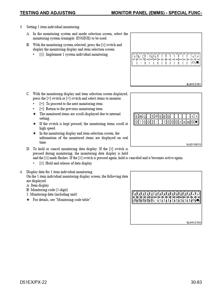 Testing and Adjusting Monitor Panel (Emms) - Special Func | PDF ...