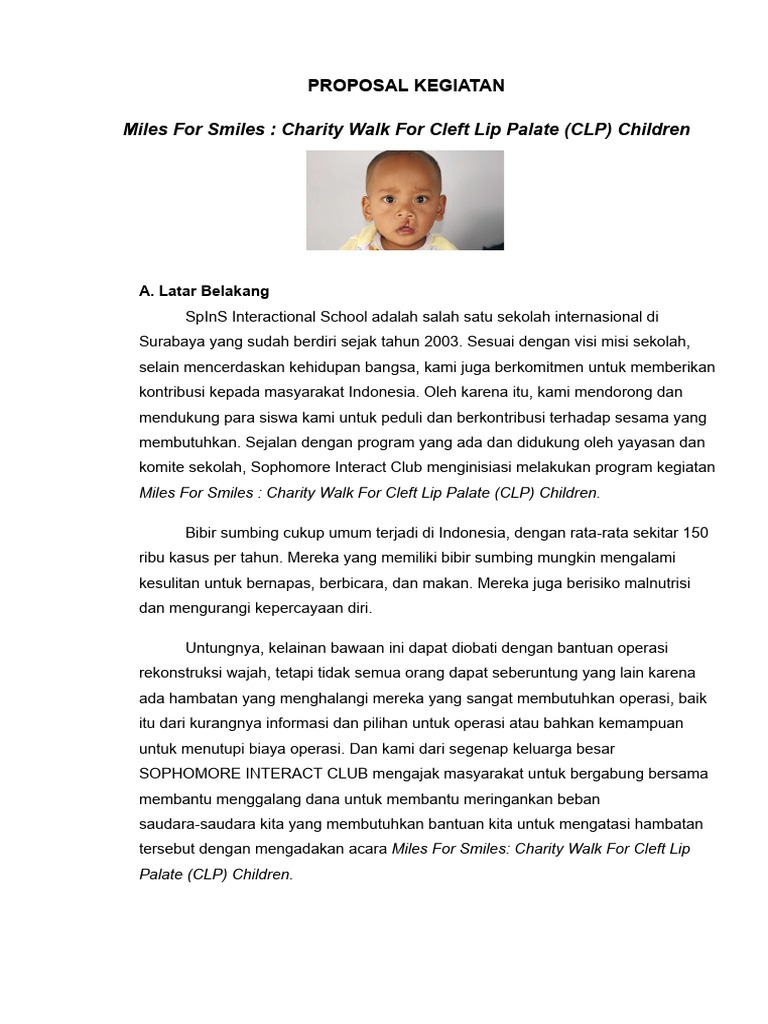 Miles For Smiles - Walk For Charity Proposal | PDF