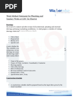 Work Method Statement For Plumbing and Sanitary Works | PDF | Plumbing ...