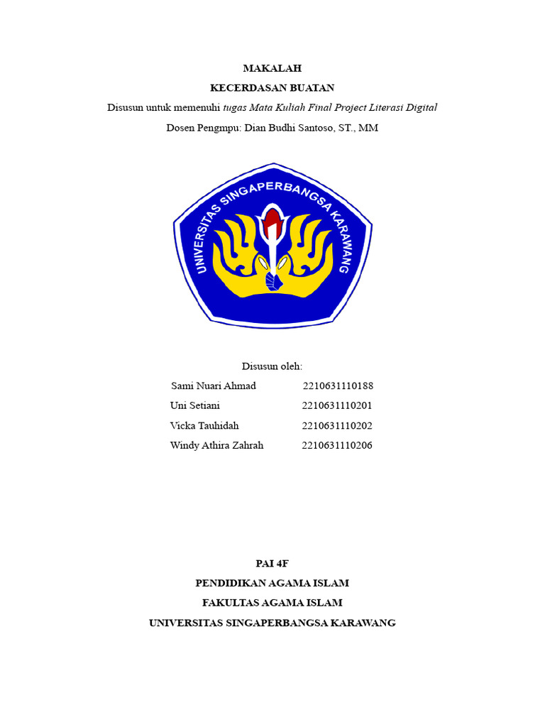 Memahami Kecerdasan Buatan AI | PDF