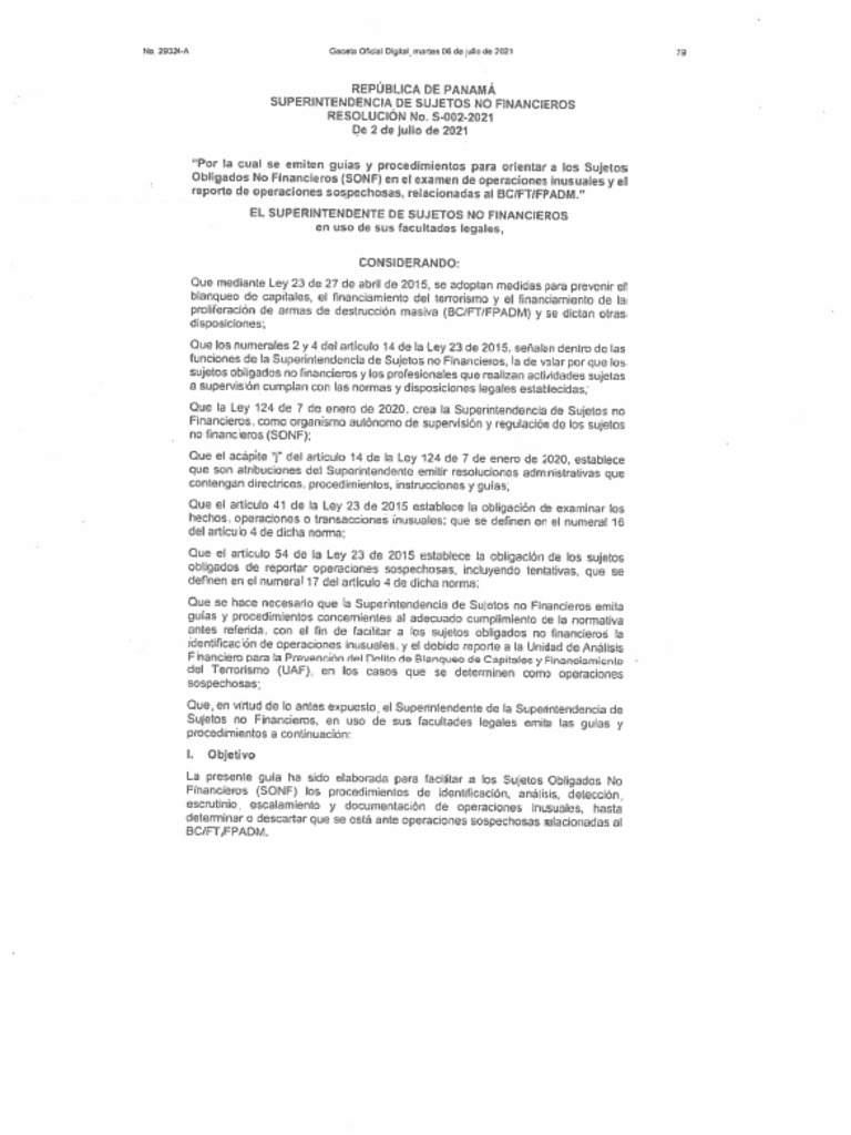 Resolucion S 002 2021 Guias ROS | PDF