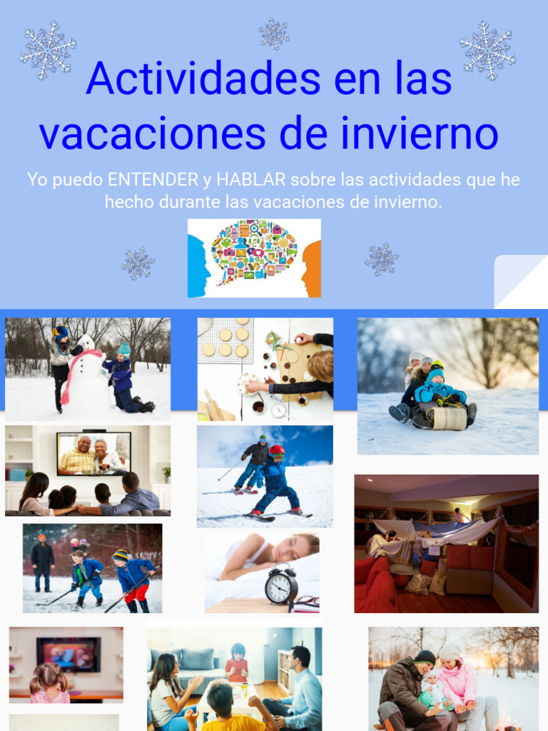 Actividades en Las Vacaciones de Invierno | PDF