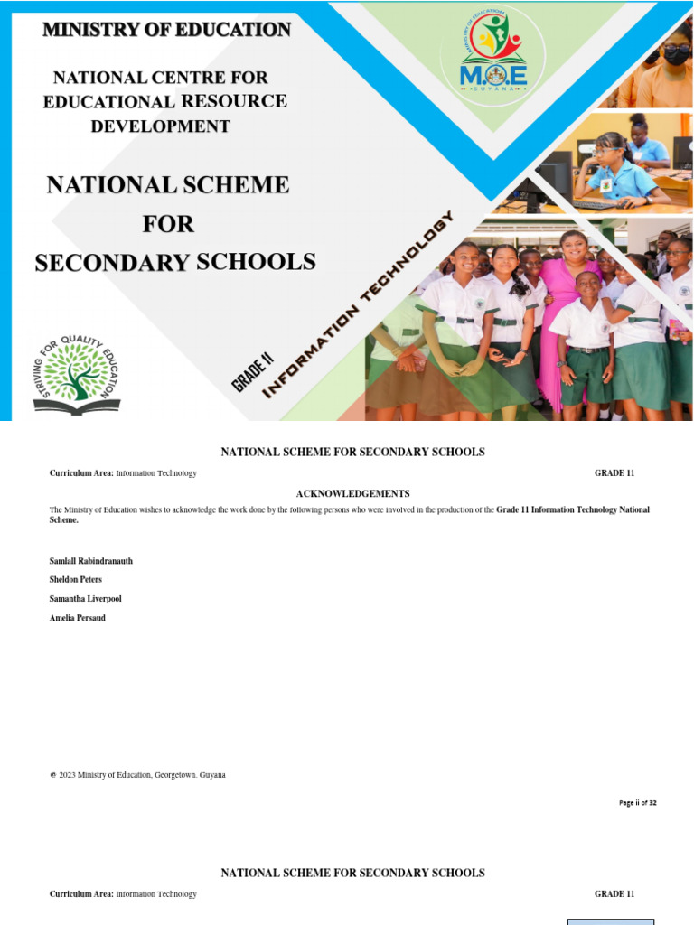 Information Technology National Scheme G 11 | PDF | Data Type | Programming