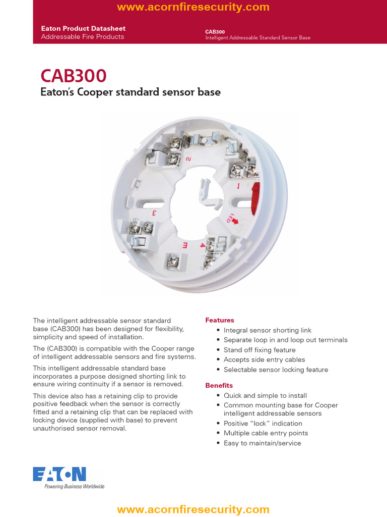 CAB300 - Standard Sensor Base | PDF | Electronics | Computer Engineering