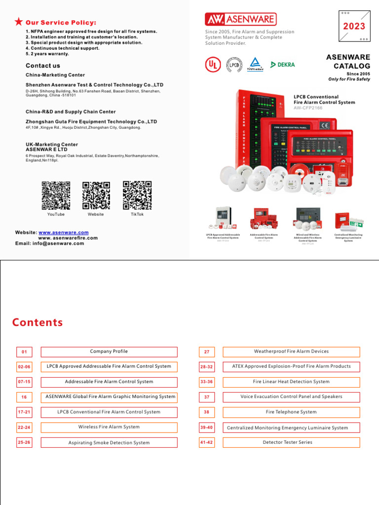 Asenware Fire Alarm System Overview | PDF | Security Alarm | Electrical ...