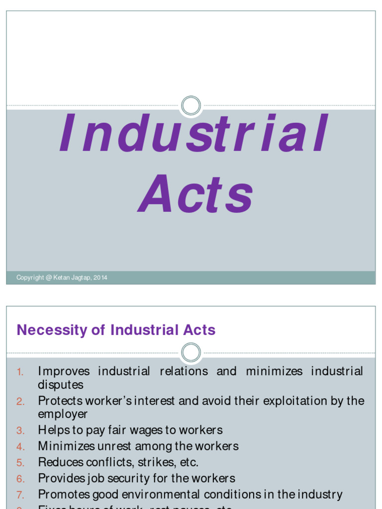 Chapter 10 Industrial Acts | PDF | Air Pollution | Workers' Compensation