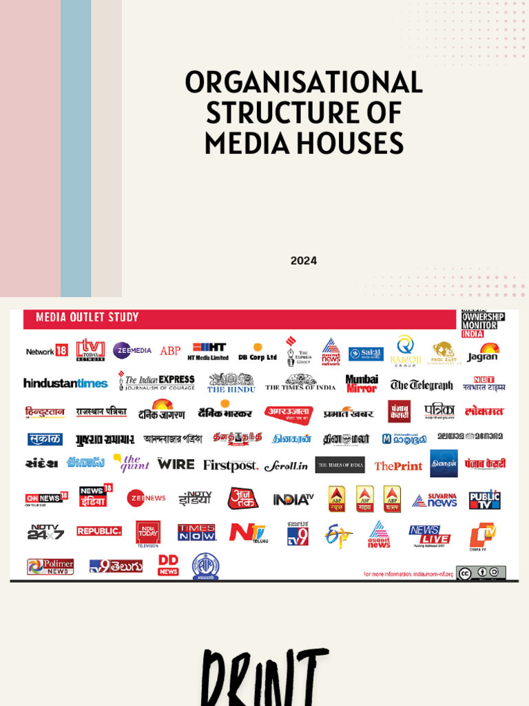 Organisational Structure of Print and TV | PDF | Newspapers | Editing