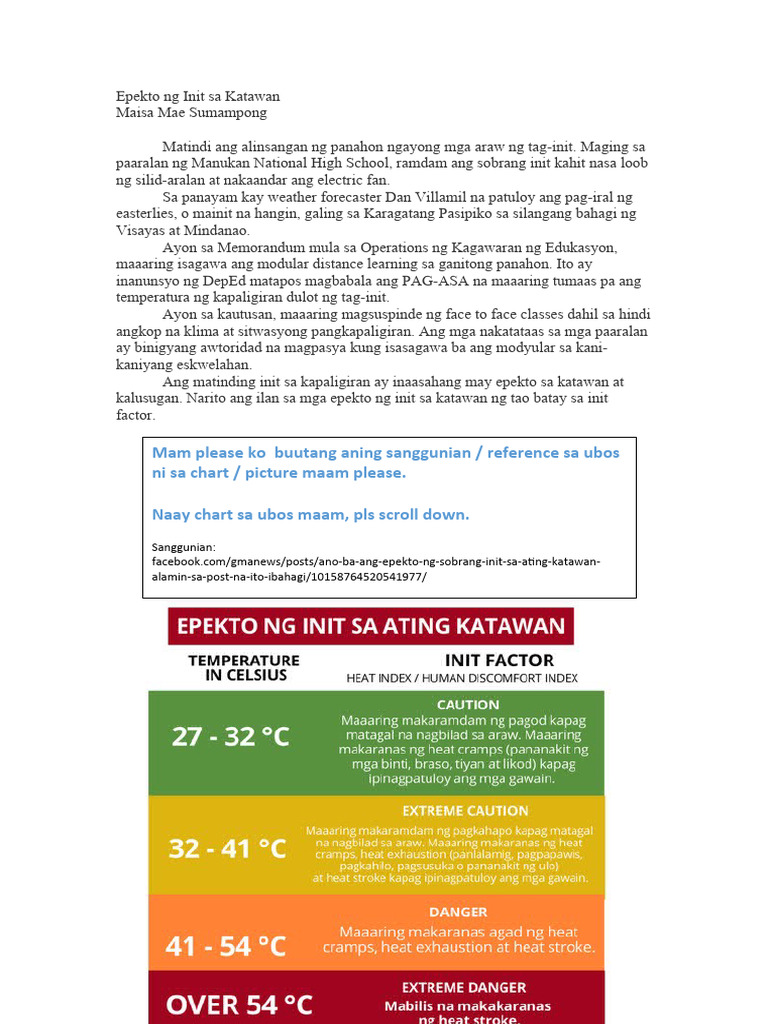 Epekto NG Init | PDF Epekto NG Init | PDF