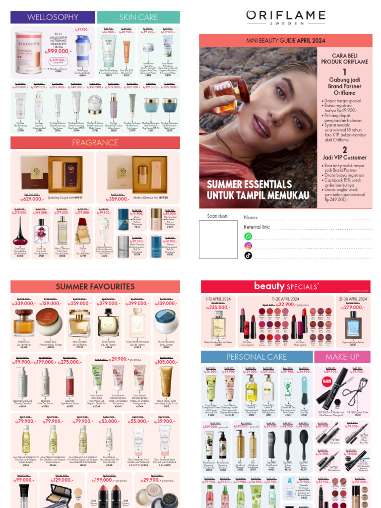Oriflame Skin Care Product Guide | PDF | Toiletry | Cosmetics