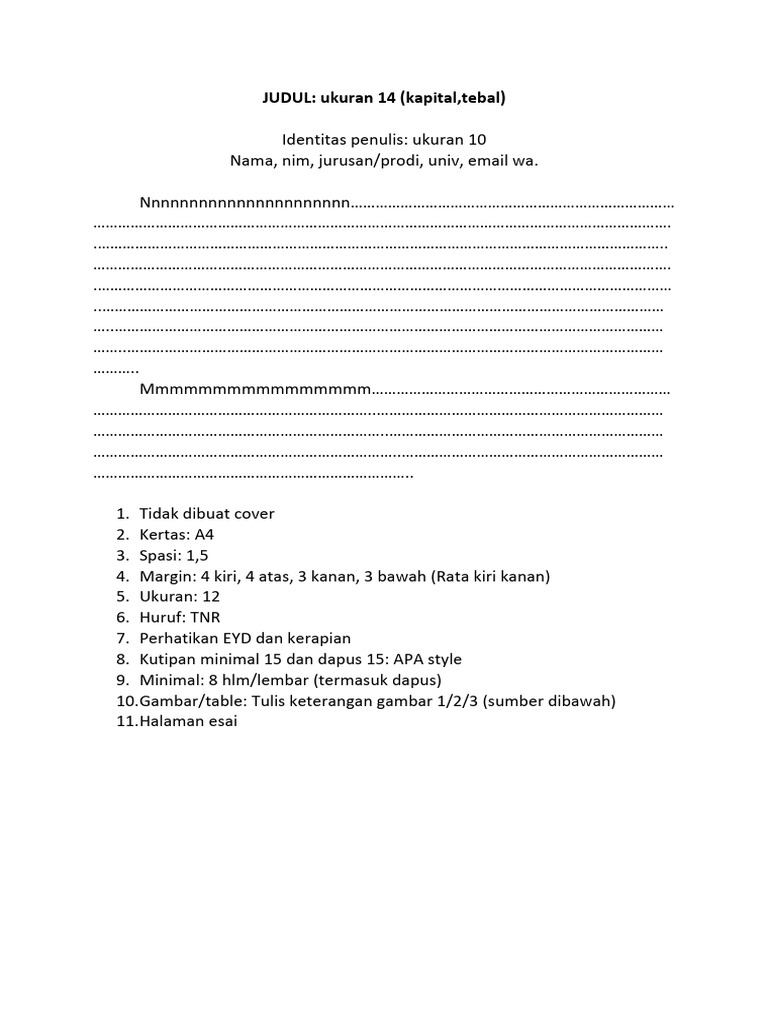 Format Esai | PDF