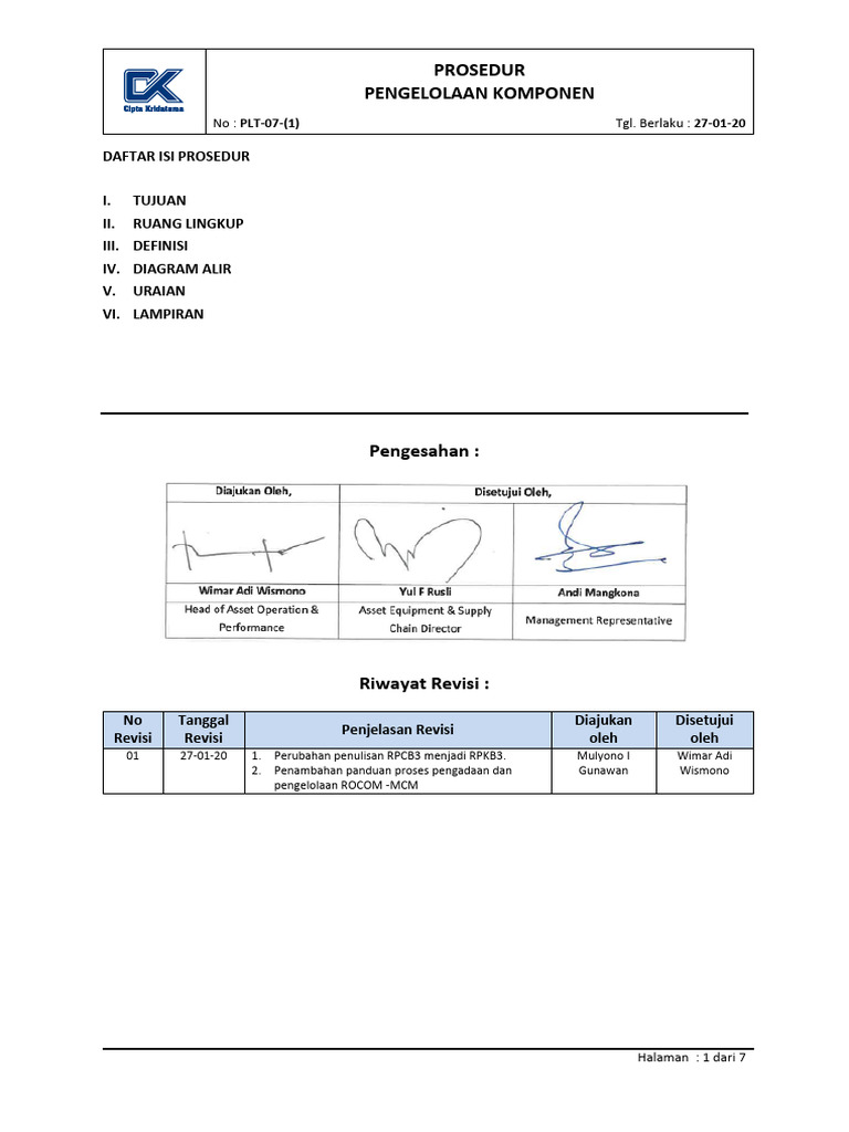 Pengelolaan Komponen | PDF