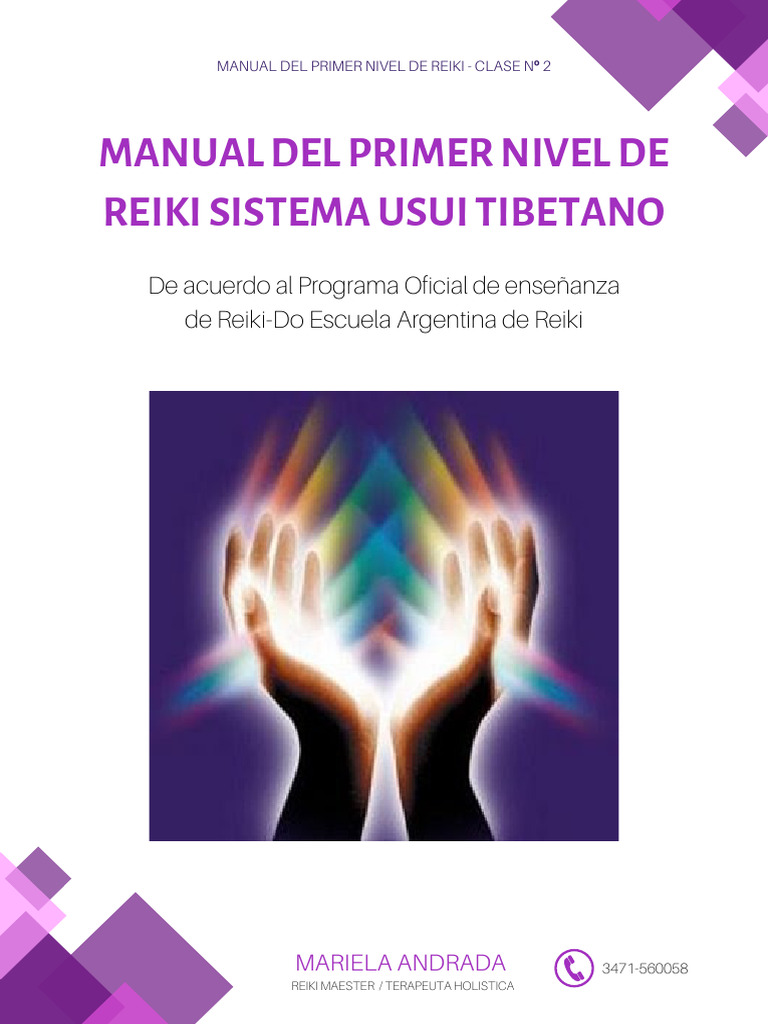 Clase 2 - Manual del Primer Nivel de Reiki Sistema Usui Tibetano De ...