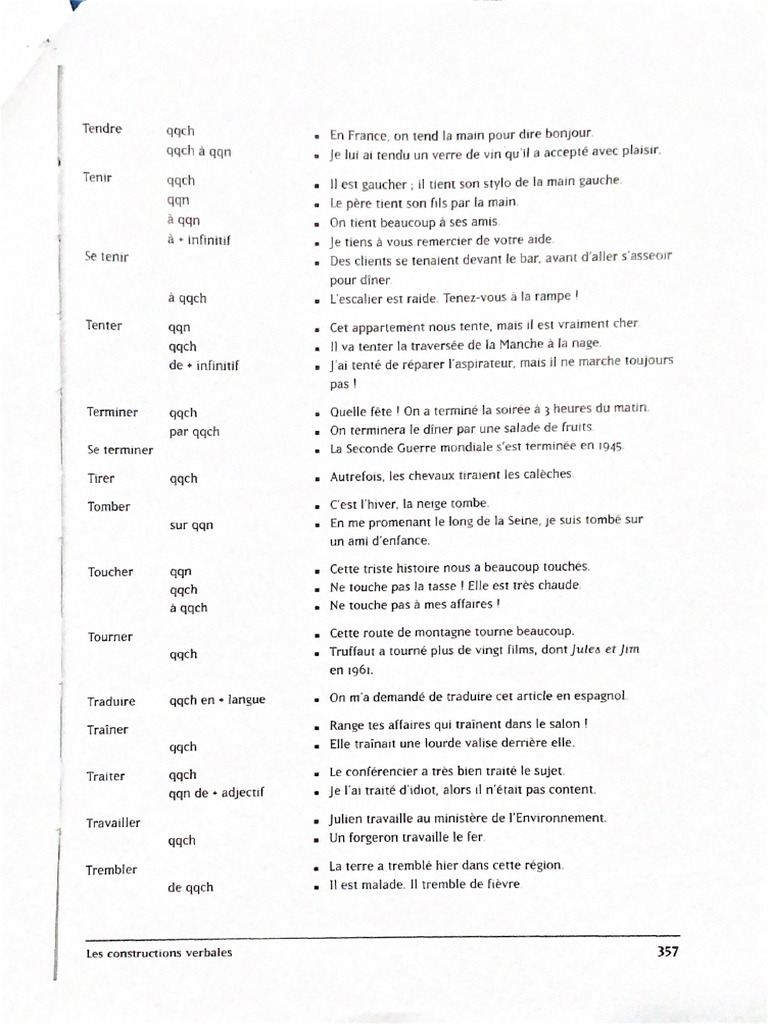Les Constructions Verbales T V | PDF