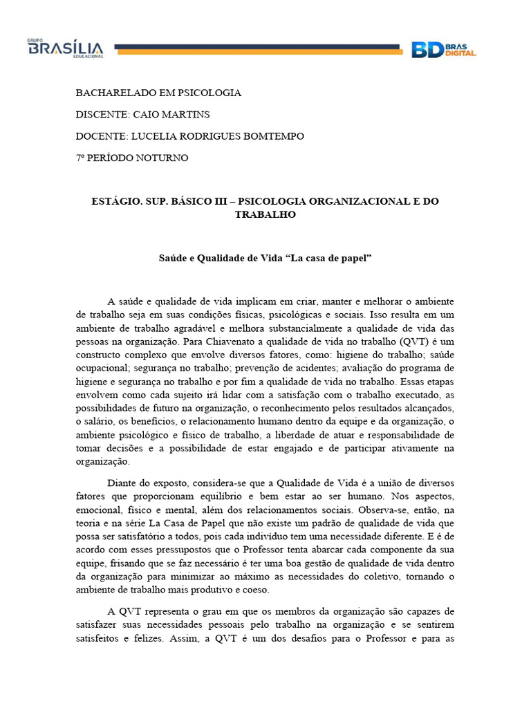 Ativ 4 - POT | PDF | Vida | Psicologia