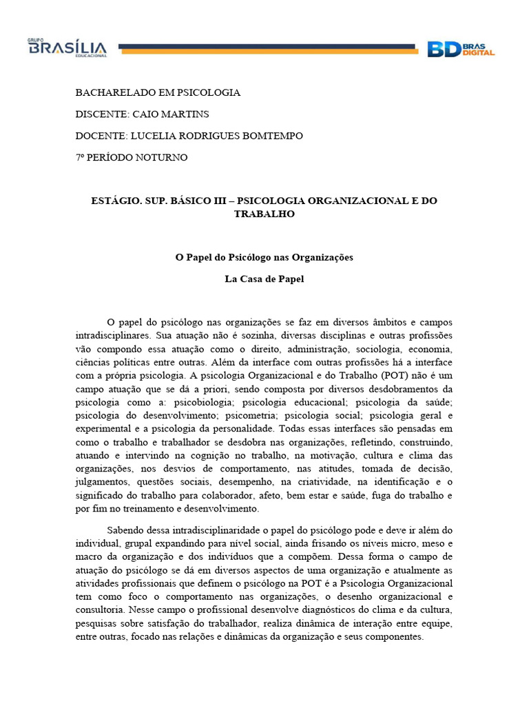Ativ 5 - POT | PDF | Psicologia | Gestão de recursos humanos