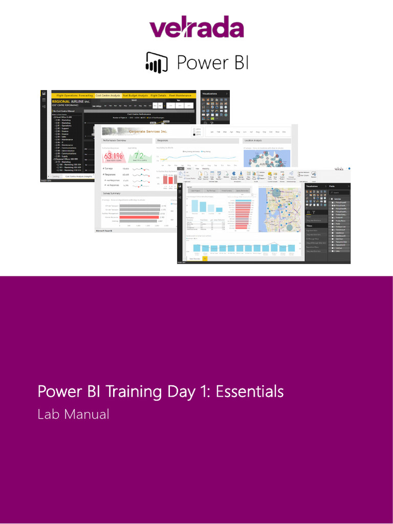 Power BI Training Course - Day 1 - Lab Manual | PDF | Microsoft Excel | Data