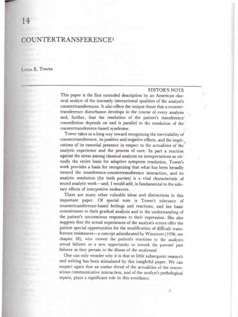 Counter Transference | PDF