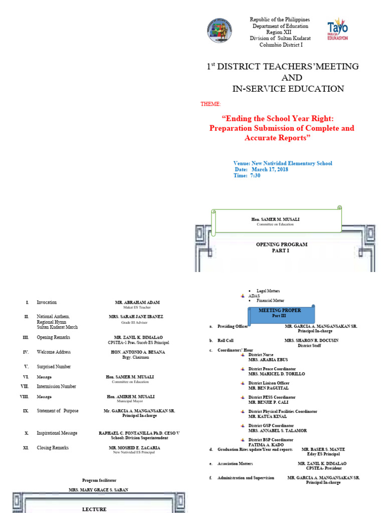 Program District Meeting Aguil | PDF