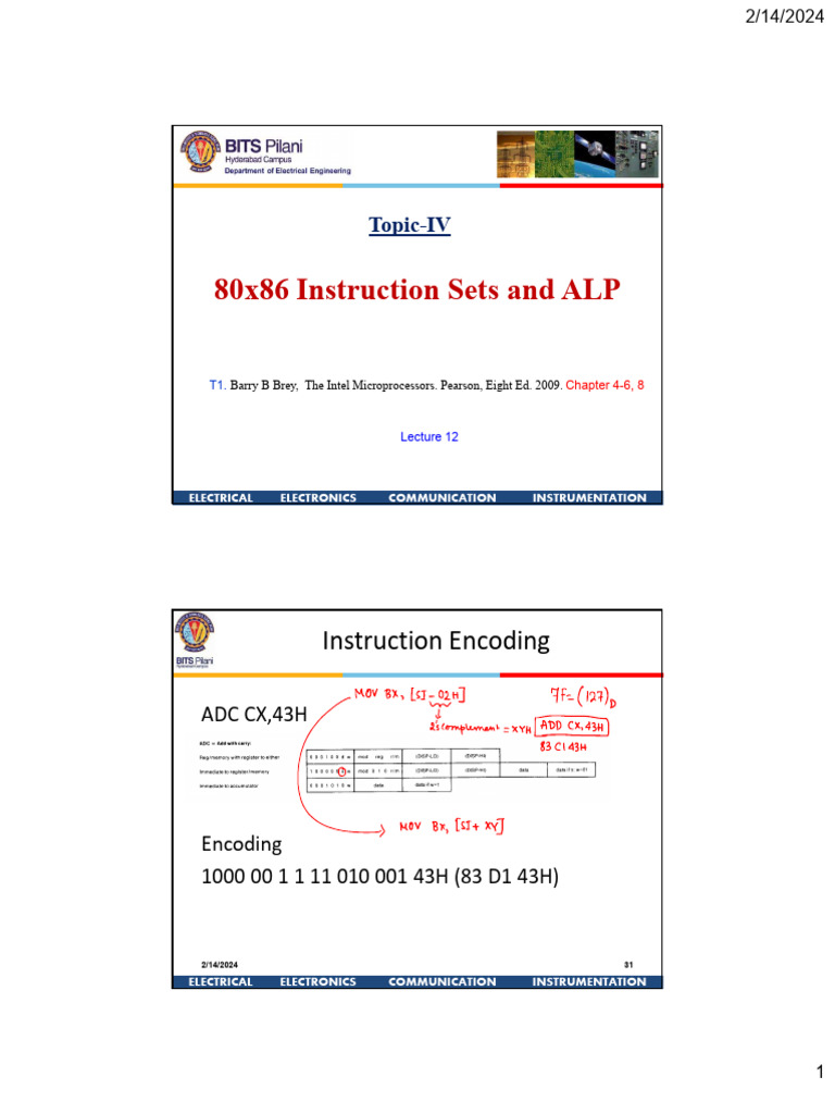 Lecture 12 12th Feb Pdf Binary Coded Decimal Computer Architecture