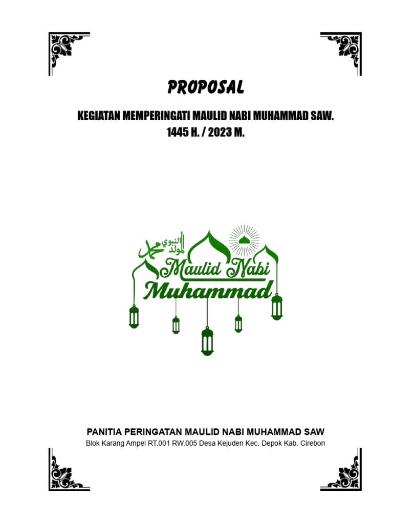 Proposal Maulid Nabi Muhammad | PDF