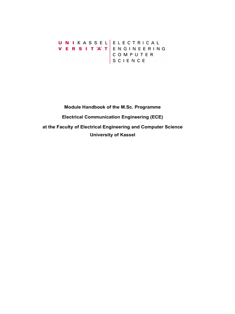 ECE Preliminary Module Handbook 230507 | PDF | Mimo | Orthogonal ...