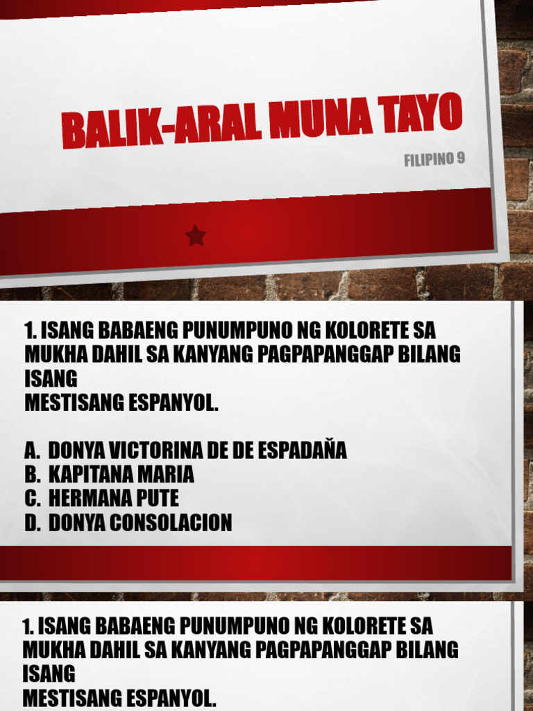 Balik-Aral Muna Tayo | PDF