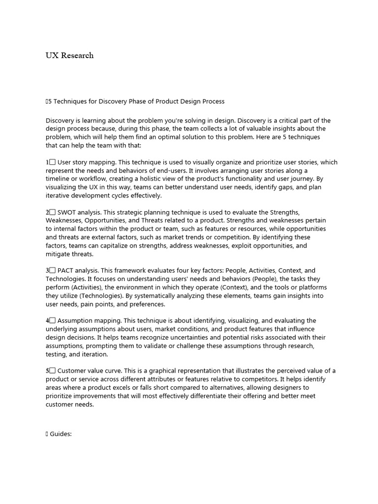 UX Research | PDF | Swot Analysis | Business