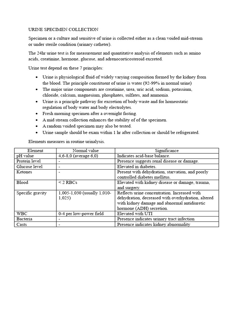 Basic Lab Test | PDF | Urine | Kidney