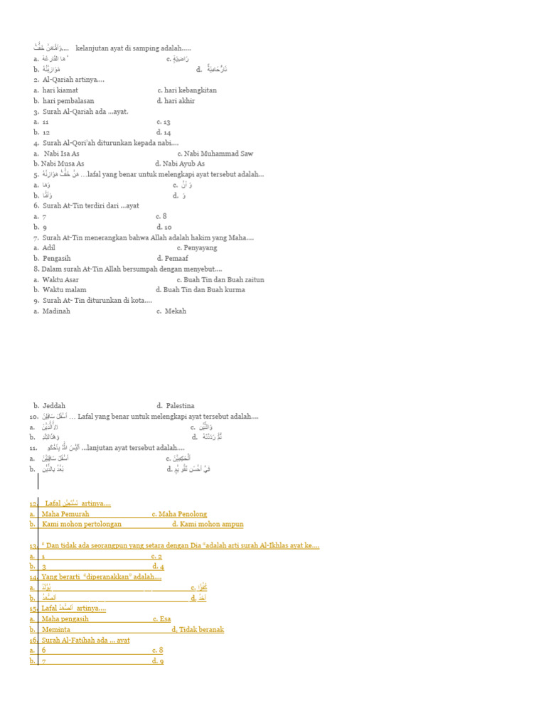 BANK SOAL KLS 3 | PDF
