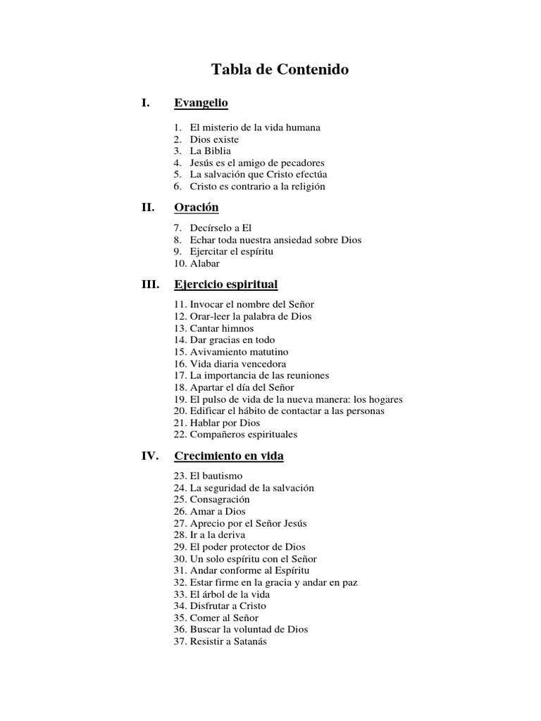 1 Tabla de Contenido | PDF