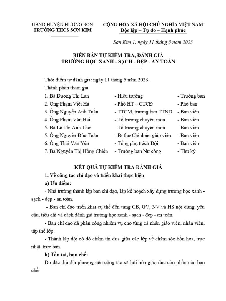 08.5. Mẫu báo cáo trường học AT-X-S-D nam hoc 2022-2023 | PDF