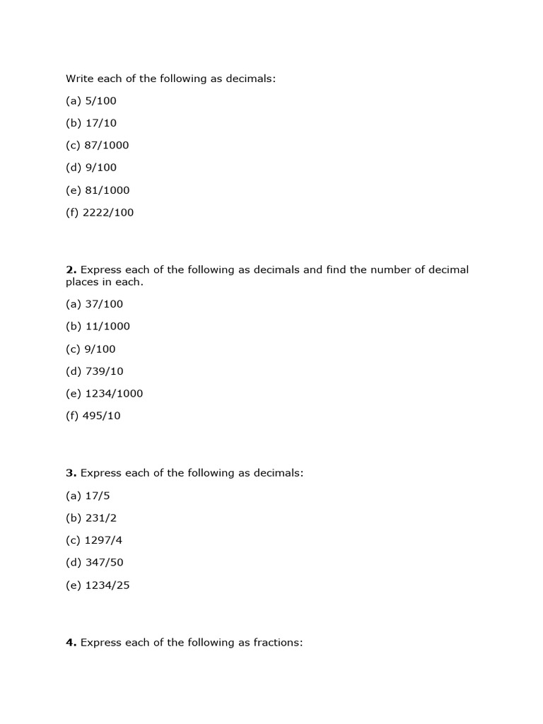 Converting Fractions to Decimals Guide | PDF | Teaching Methods & Materials