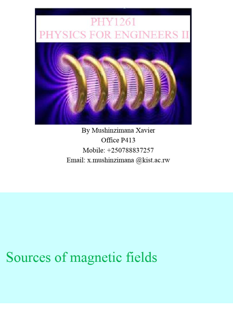 Lecture 8 | PDF | Magnetic Field | Physics