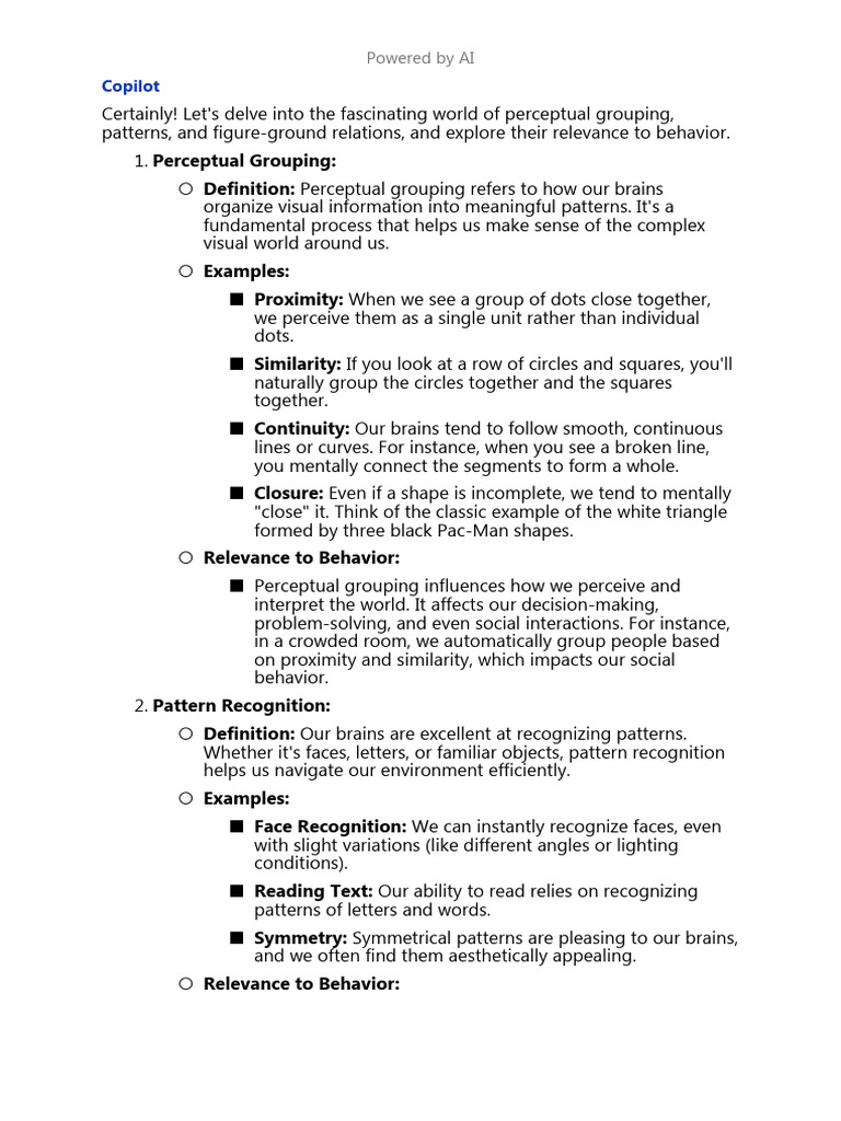 Answer | PDF | Perception | Behavioural Sciences