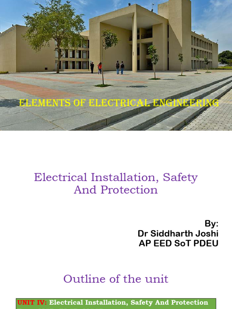 UNIT IV | PDF | Fuse (Electrical) | Electrical Wiring