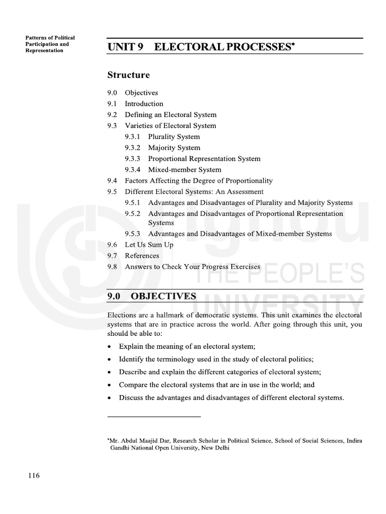 Electoral Processpdf | PDF