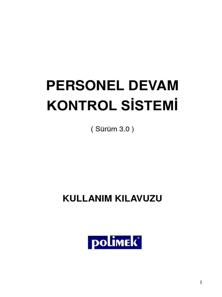 Polimek Personel Devam Kontrol Sistemi Kılavuzu | PDF